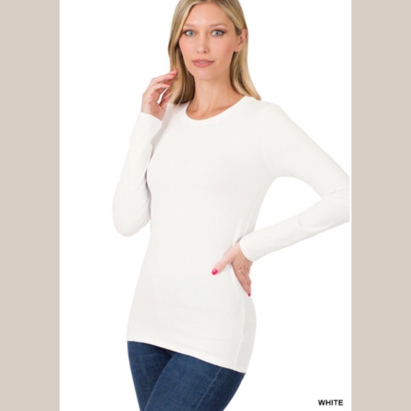Zenana Outfitters | Tops | Zenana Long Sleeve Cotton Tee Round Neck ...
